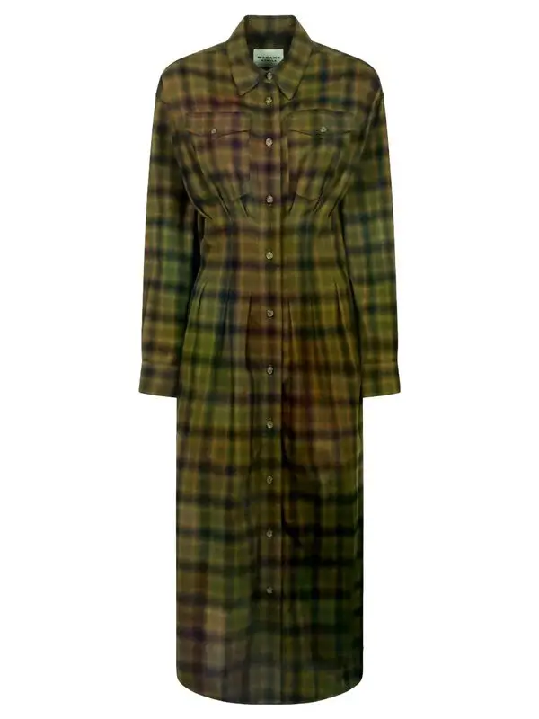MARANT ETOILE Timea Shirt Dress - Green