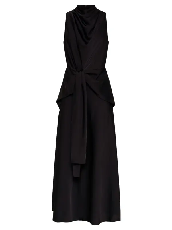 NICHOLAS Esmara Draped Ankle-length Dress - Black