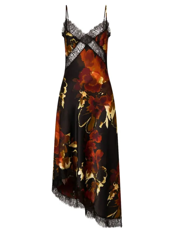 NICHOLAS Juliette Floral Print Dress - Black