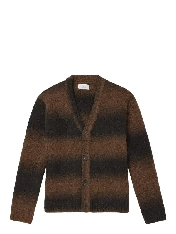 Mr P. Dégradé Knitted Cardigan - Brown