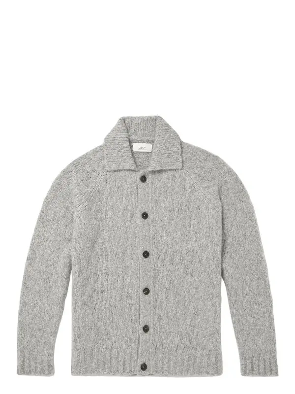 Mr P. Alpaca-blend Cardigan - Gray
