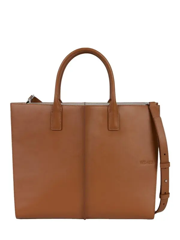 WE-AR4 Structured Leather Tote - Acorn