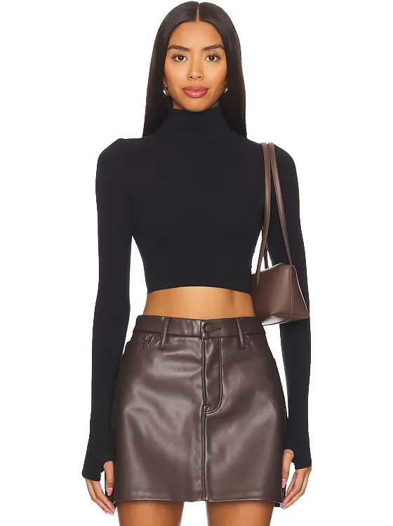 Commando Ballet Crop Top - Black
