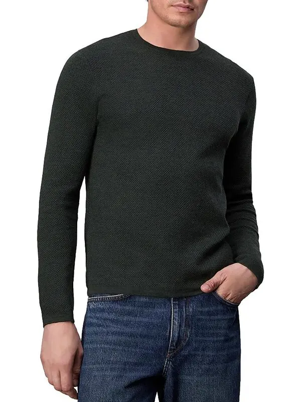 Rag & Bone Bennett Textured Crewneck Sweater - Forrest Green