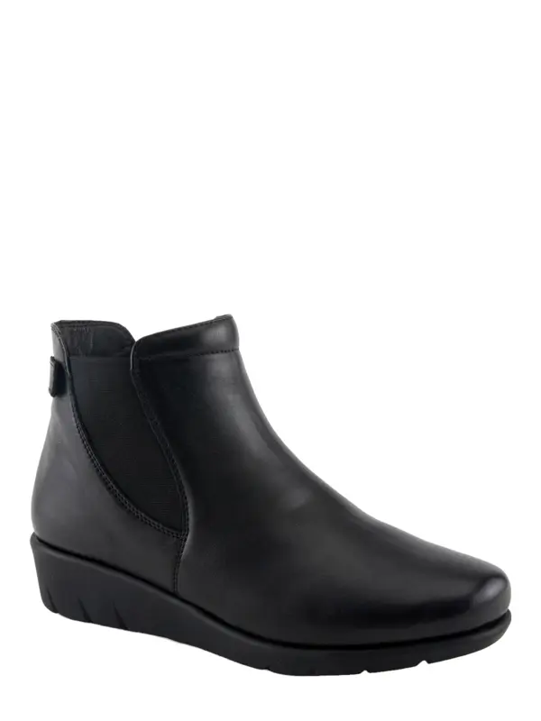 SPRING STEP SHOES Apso Platform Wedge Bootie - Black