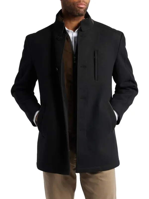 Johnston & Murphy Upton Car Coat - Black