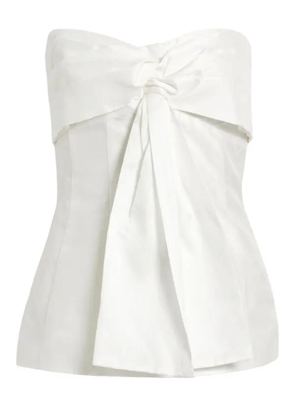 NICHOLAS Strapless Draped Top - Ivory