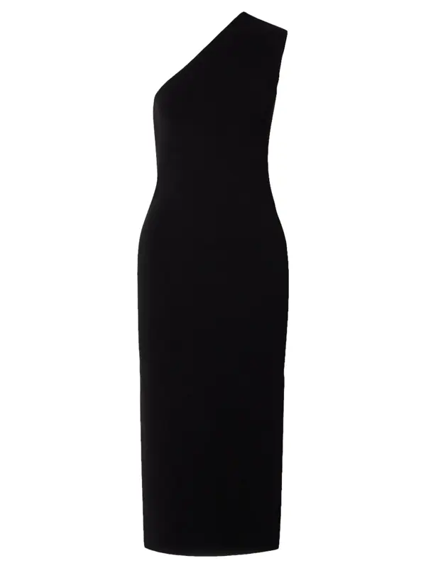 Gauge81 Arriba One-shoulder Knitted Midi Dress - Black