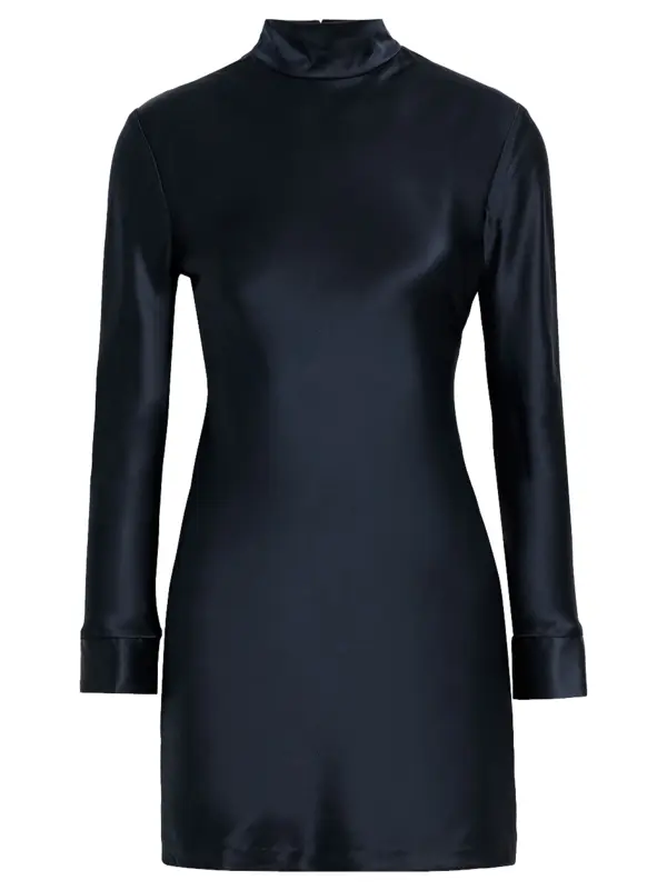 Michelle Mason Open-back Silk-satin Mini Dress - Midnight Blue