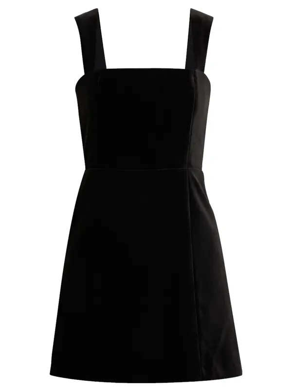 Alice + Olivia Taylum Velvet Mini Dress - Black
