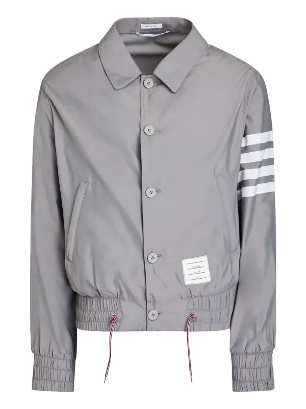 Thom Browne Striped Shell Jacket - Gray
