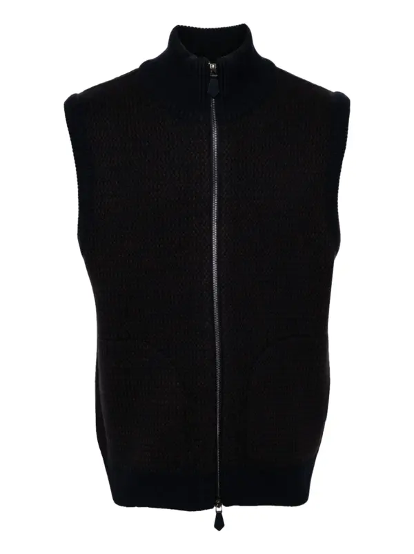 MAN ON THE BOON. On The Boon Wool Vest - Blue