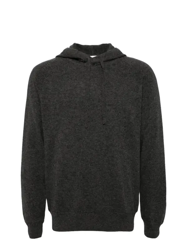 MAN ON THE BOON. Long-sleeved Cashmere Hoodie - Grey