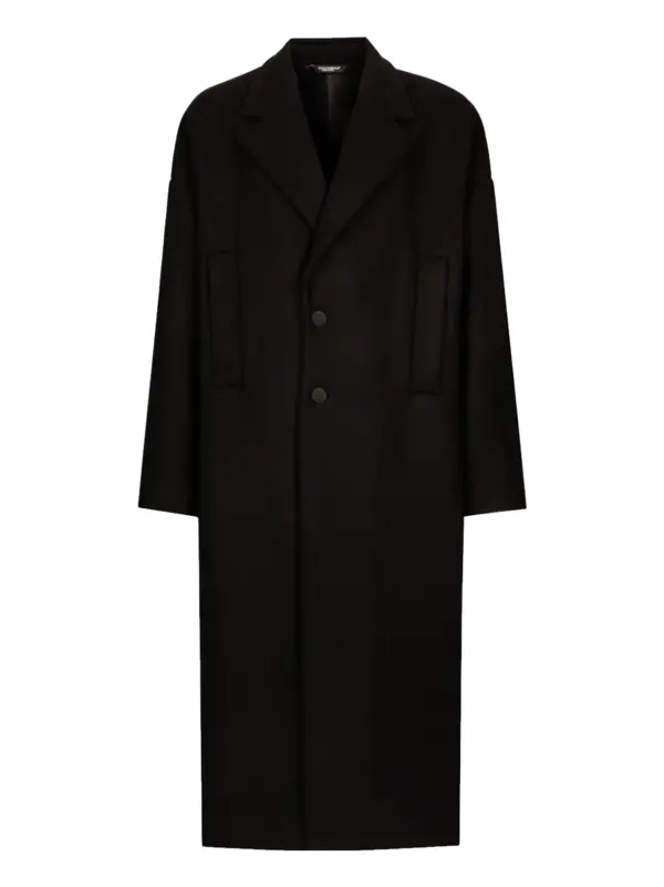 Dolce & Gabbana Oversized Single-breasted Coat - Black