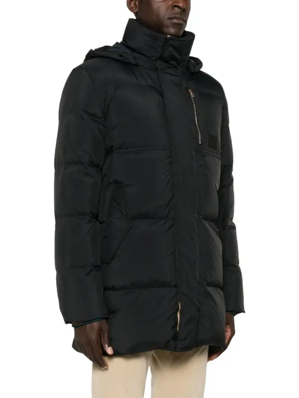Paul Smith Recycled Down Hooded Coat - Black
