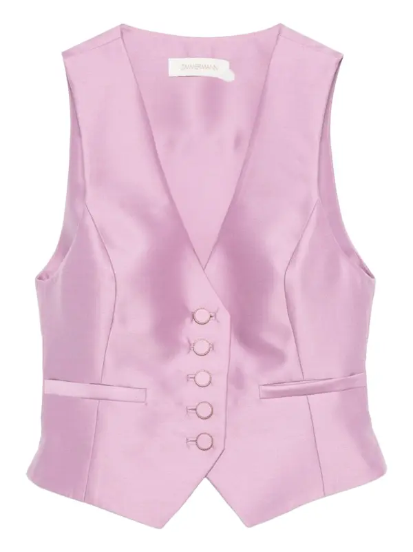Zimmermann Illustration Waistcoat - Pink
