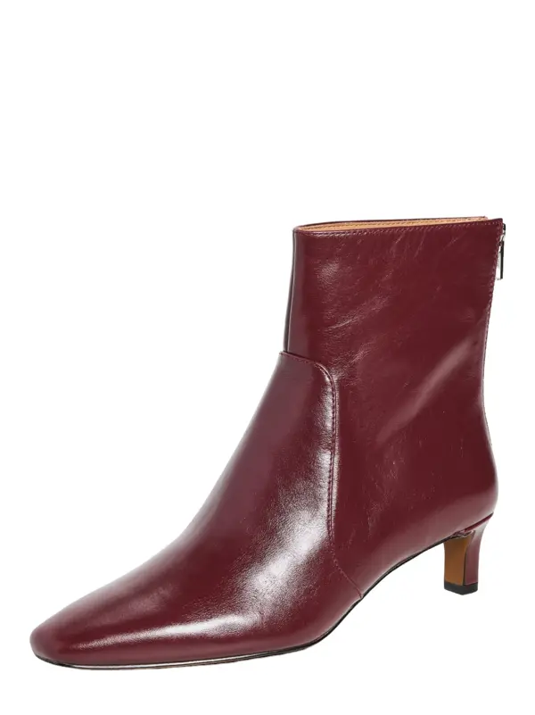 Madewell Dimes Kitten Heel Boots - Deep Merlot