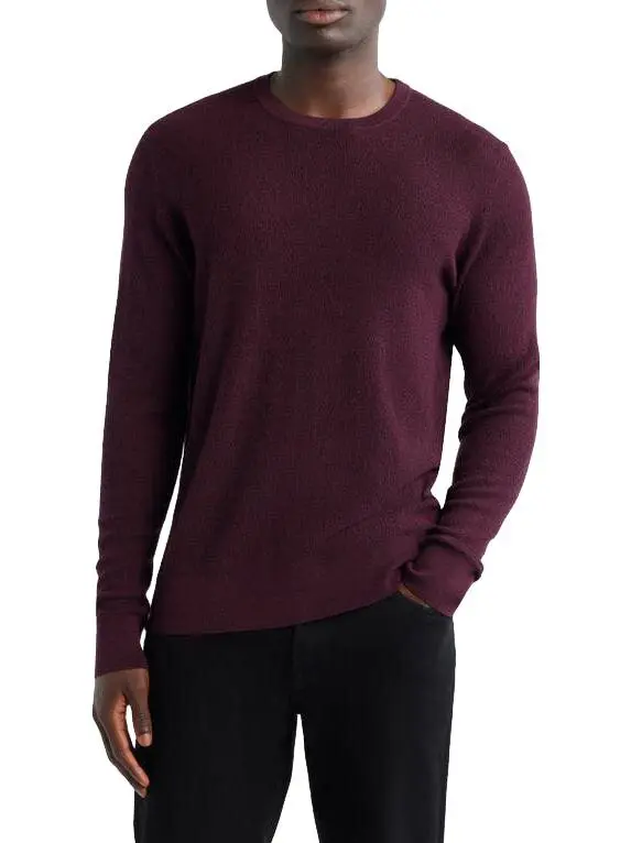 Robert Barakett Watertown Merino Wool Crewneck Sweater - Bordeaux