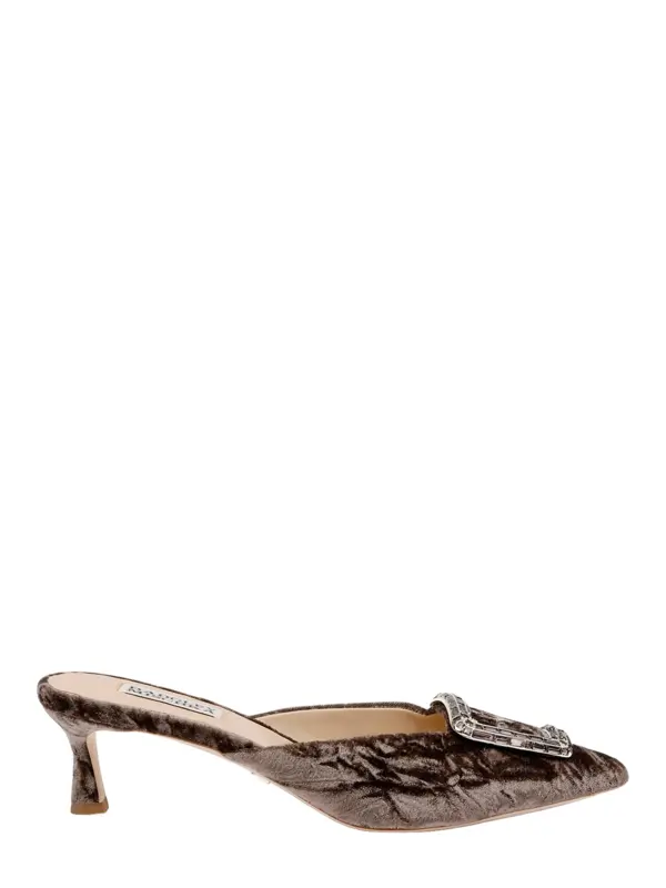 Badgley Mischka Abigayl Velvet Mule Pumps - Brown