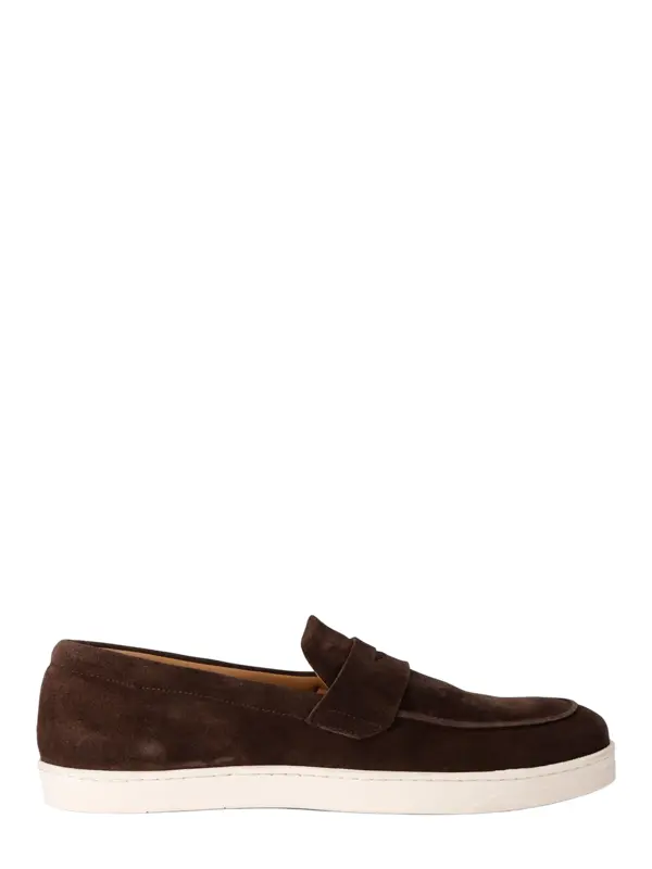HARRYS OF LONDON Suede Burton Loafers - Brown