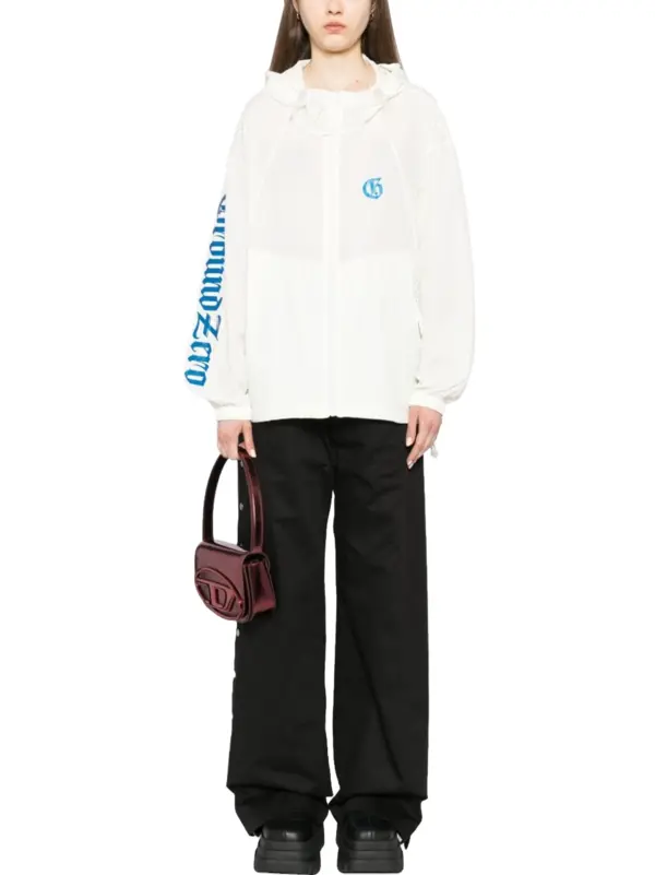 GROUND ZERO Logo-print Lightweight Jacket - White