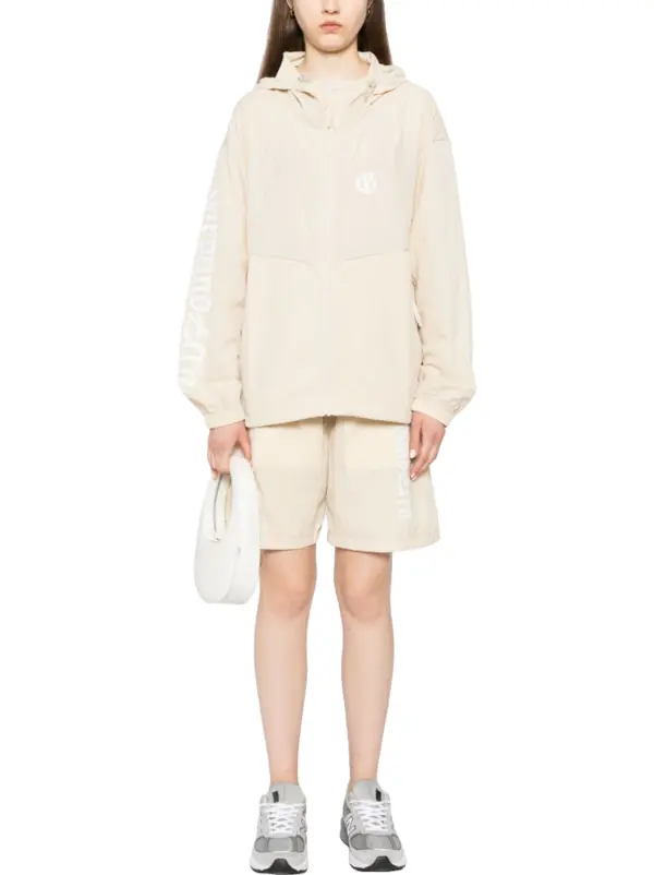 GROUND ZERO Logo-print Lightweight Jacket - Neutrals