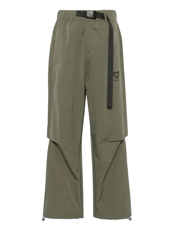 GROUND ZERO Belted Straight-leg Cargo Pants - Green