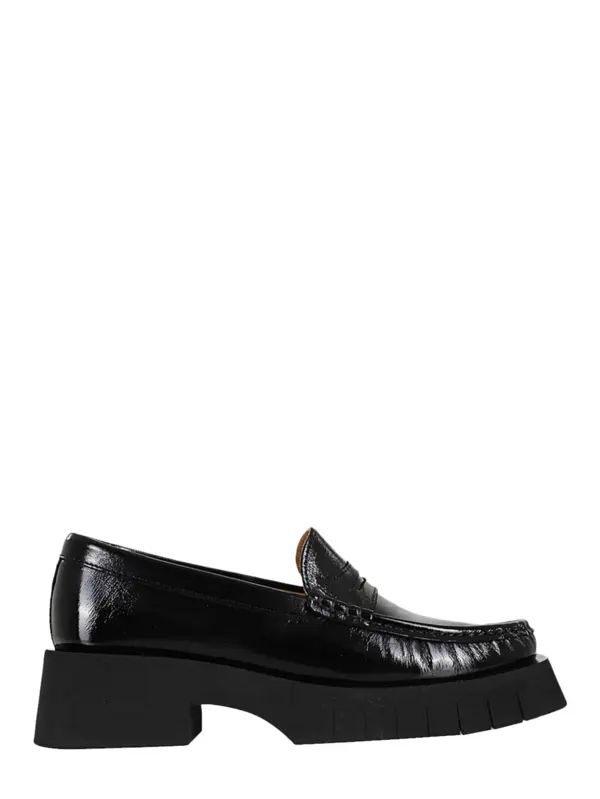 Paloma Berceló 45mm Crinkled Leather Loafers - Black
