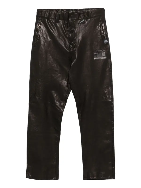 Mihara Yasuhiro Leather Trousers - Black