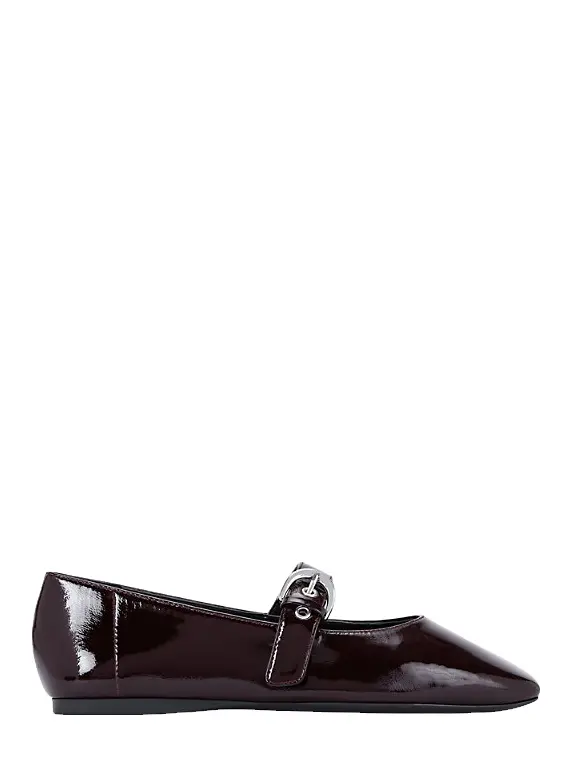 Kurt Geiger Nico Mary-jane Patent-leather Ballet Flats - Wine