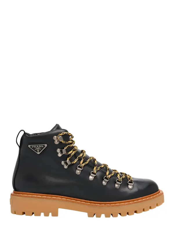 Prada St Mortiz Leather Boots - Black