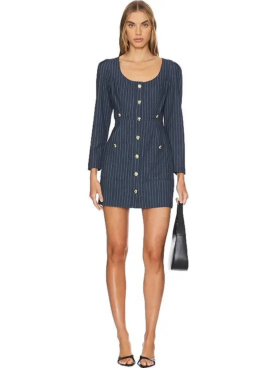Line & Dot Astoria Denim Dress - Denim Blue