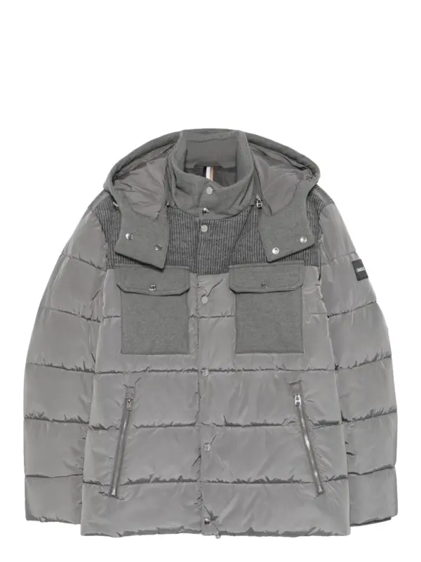 Hugo Boss Water-repellent Puffer Jacket - Grey