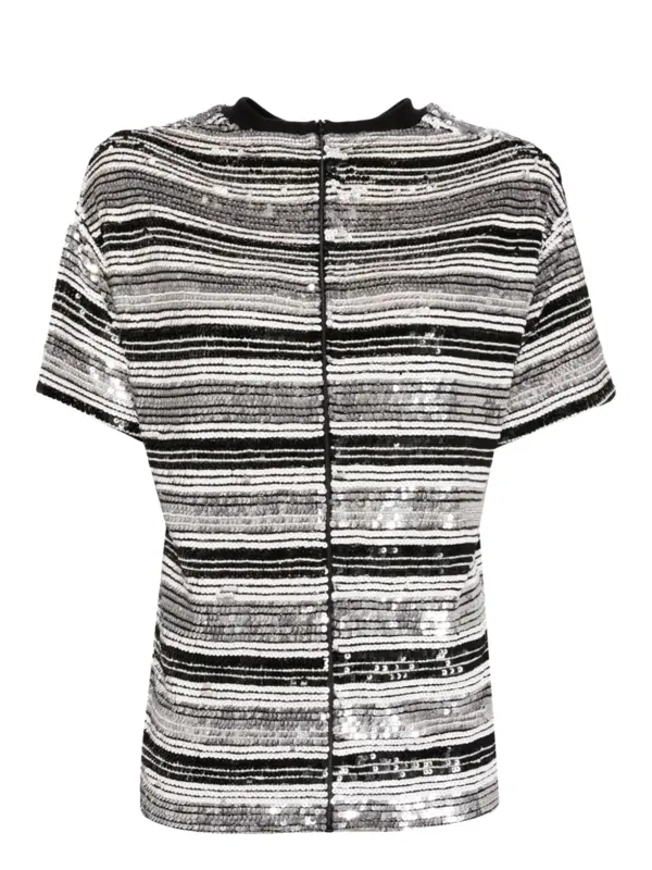 Ashish Sequin-embellished T-shirt - Metallic