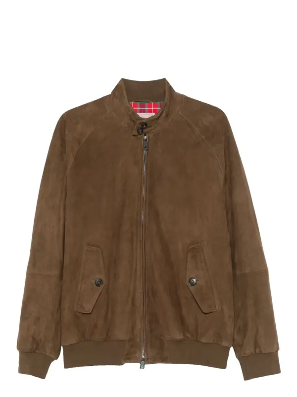 BARACUTA G9 Harrington Suede Jacket - Brown