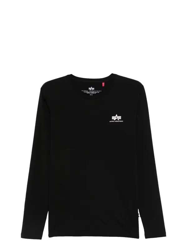 Alpha Industries Flocked-logo T-shirt - Black