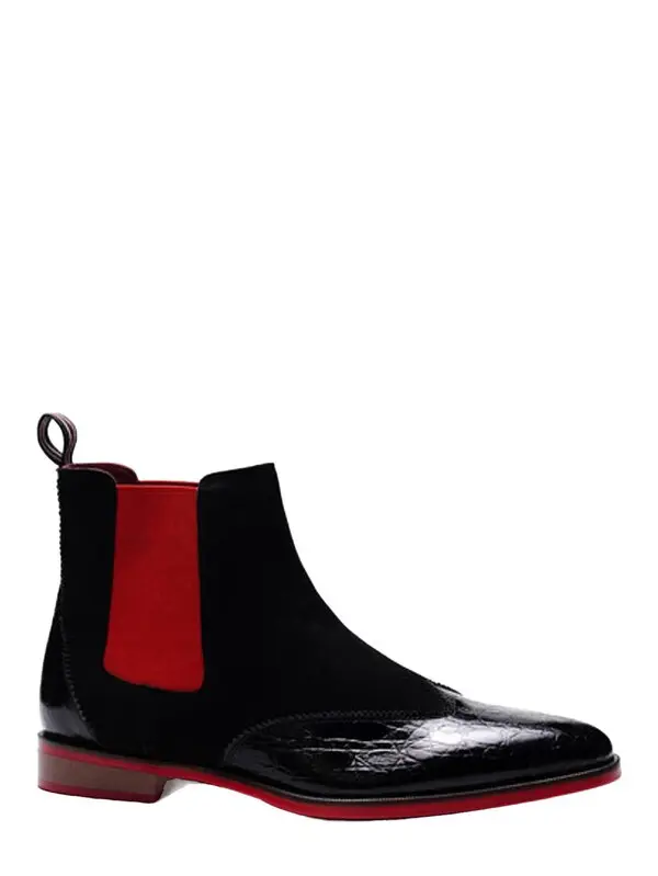 CARLOS SANTANA Mantra Chelsea Boot - Black Leather/suede
