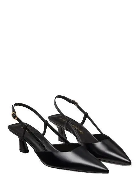 STUART WEITZMAN Vinnie 50 Slingback Pump - Black / Black