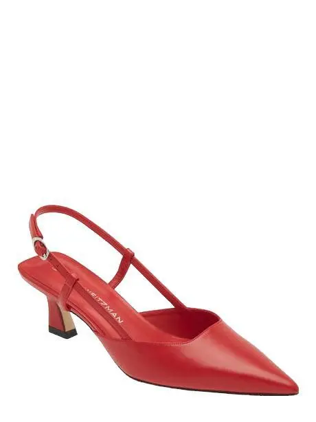 STUART WEITZMAN Vinnie 50 Slingback Pump - Cherry