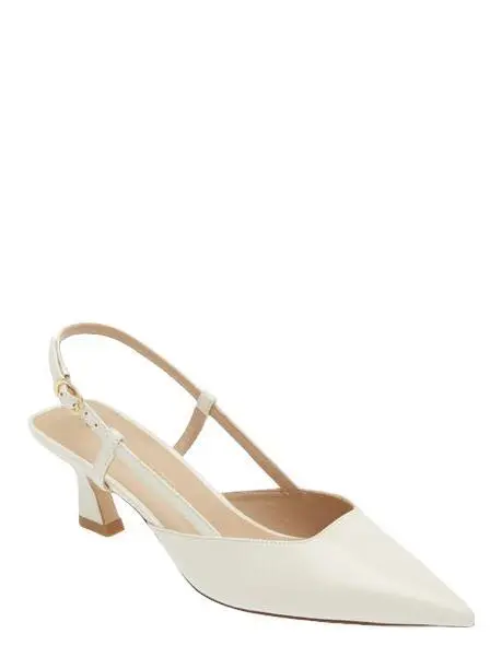 STUART WEITZMAN Vinnie 50 Slingback Pump - Cream