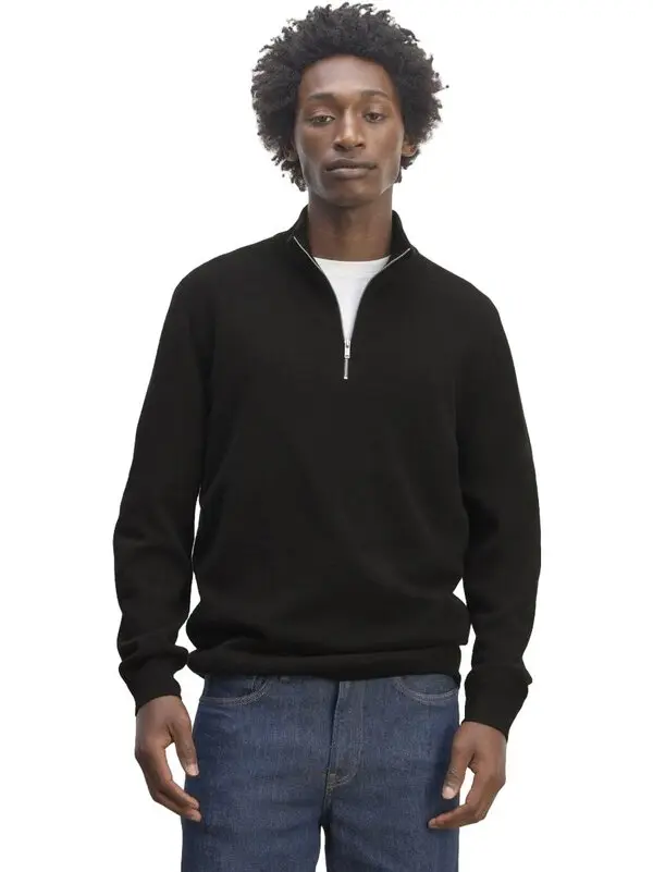 Everlane Quarter-zip Cashmere Sweater - Black