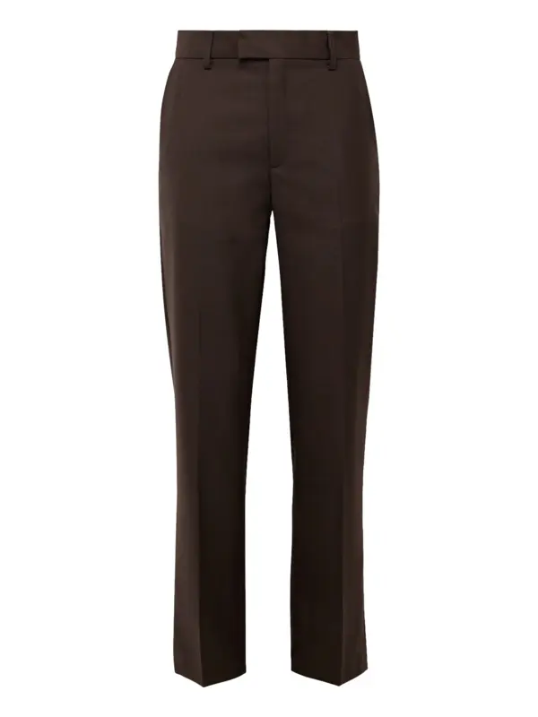Séfr Mike Straight-leg Twill Trousers - Brown