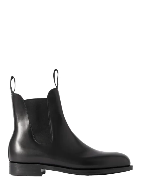 J.M. WESTON Leather Chelsea Boots - Black