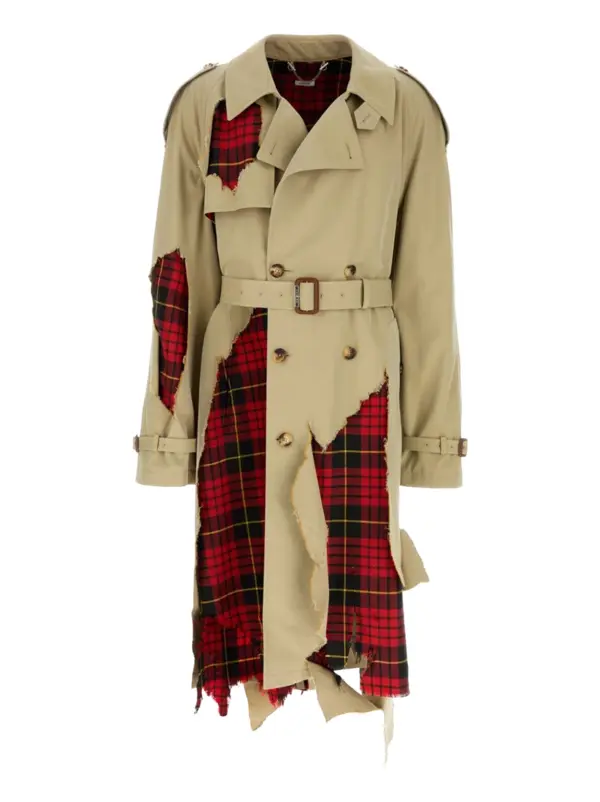 Alexander McQueen Belted Double-breasted Trench Coat - Neutrals