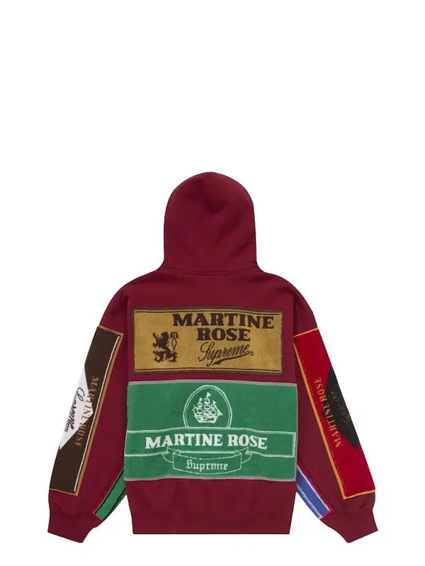 Supreme Martine Rose Towel Zip Up Hooded Sweatshirt - Cardinal