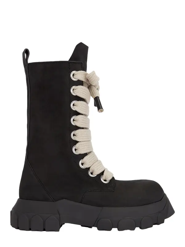 Rick Owens Jumbolaced Army Boots - Black & Black