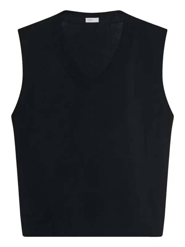 Rosetta Getty V-neck Knitted Vest - Black