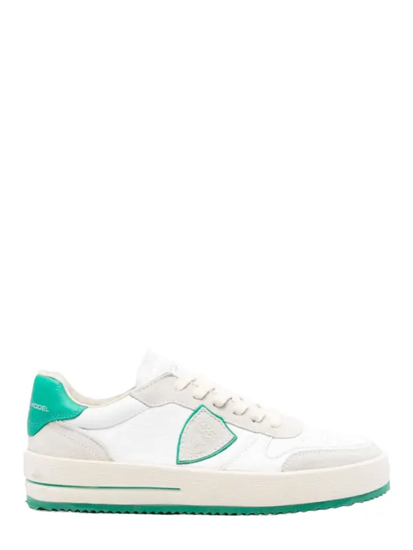 Philippe Model Panelled Leather Sneakers - White