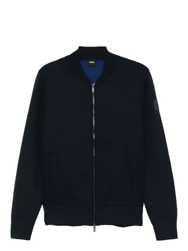 Hugo Boss Zip-up Bomber Jacket - Blue