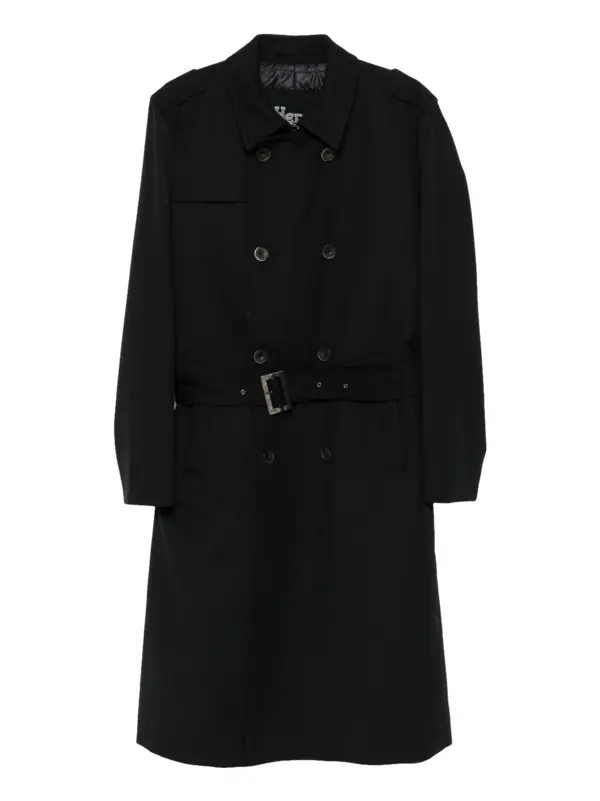 Herno Double-breasted Trench Coat - Black